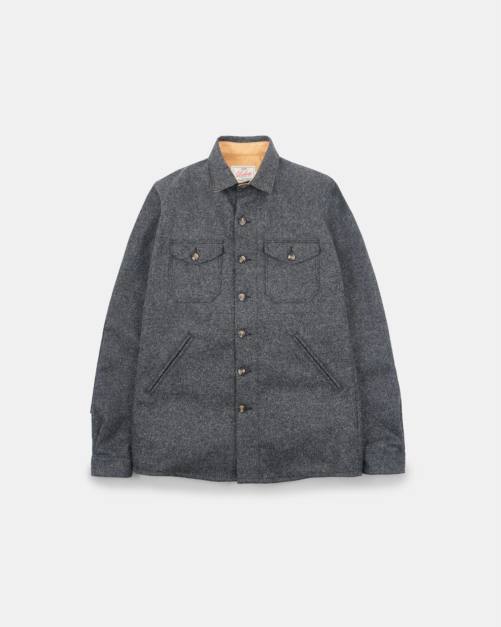 Dehen 1920 Melton Wool Crissman Overshirt - Granite – Old House Provisions